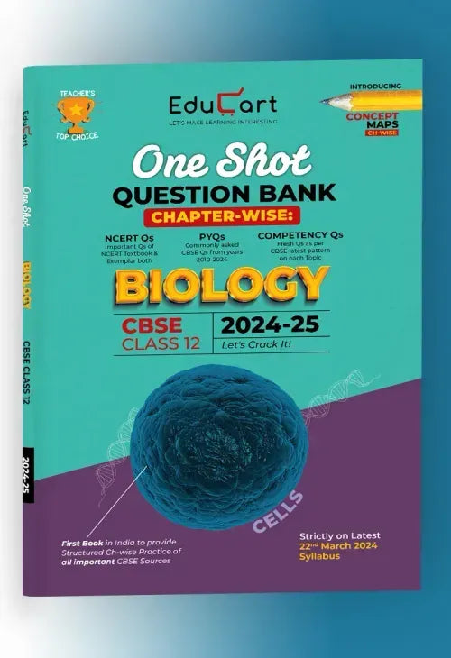 Educart CBSE Class 12 BIOLOGY One Shot Question Bank 2026 (Includes fo ...