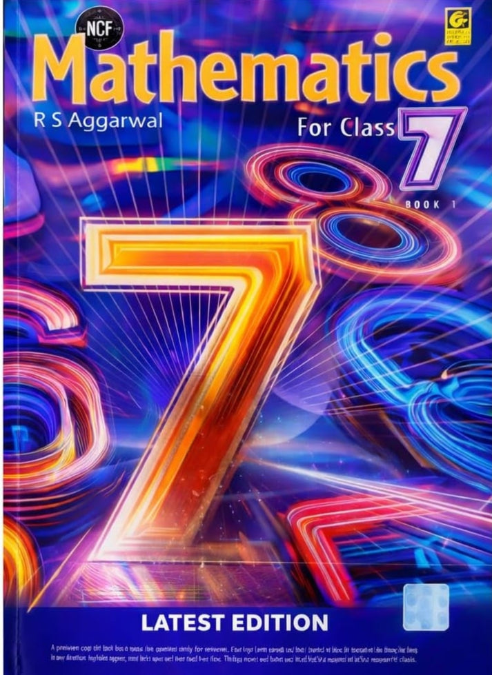 R S Aggarwal Mathematics for CBSE Class 7 (Book-1) by RS Aggarwal 2026 ...