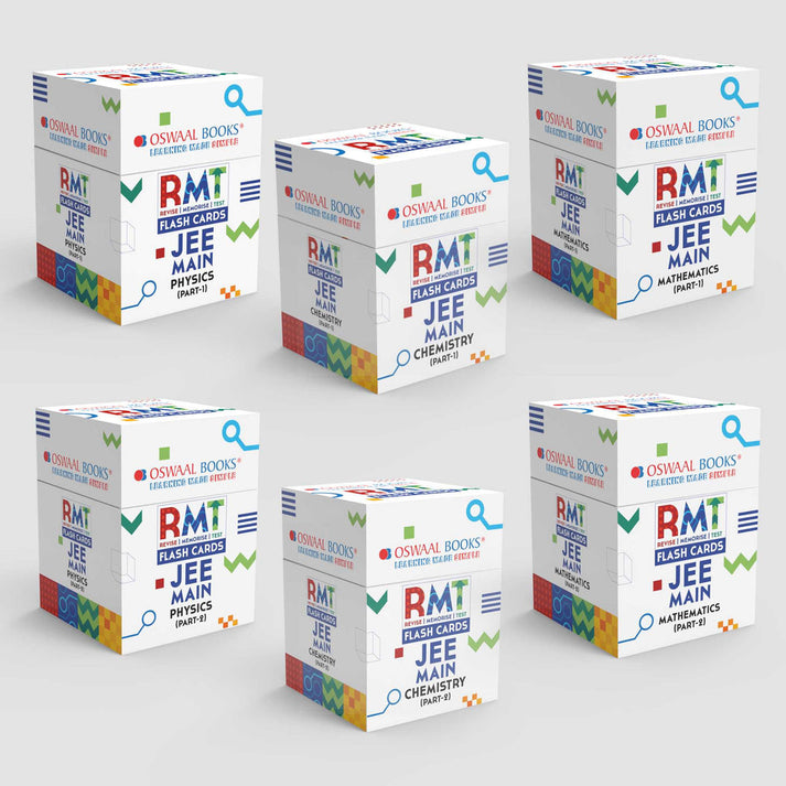 JEE Main RMT FLASHCARDS Physics, Chemistry, Maths (Part-1 & 2), Set of ...